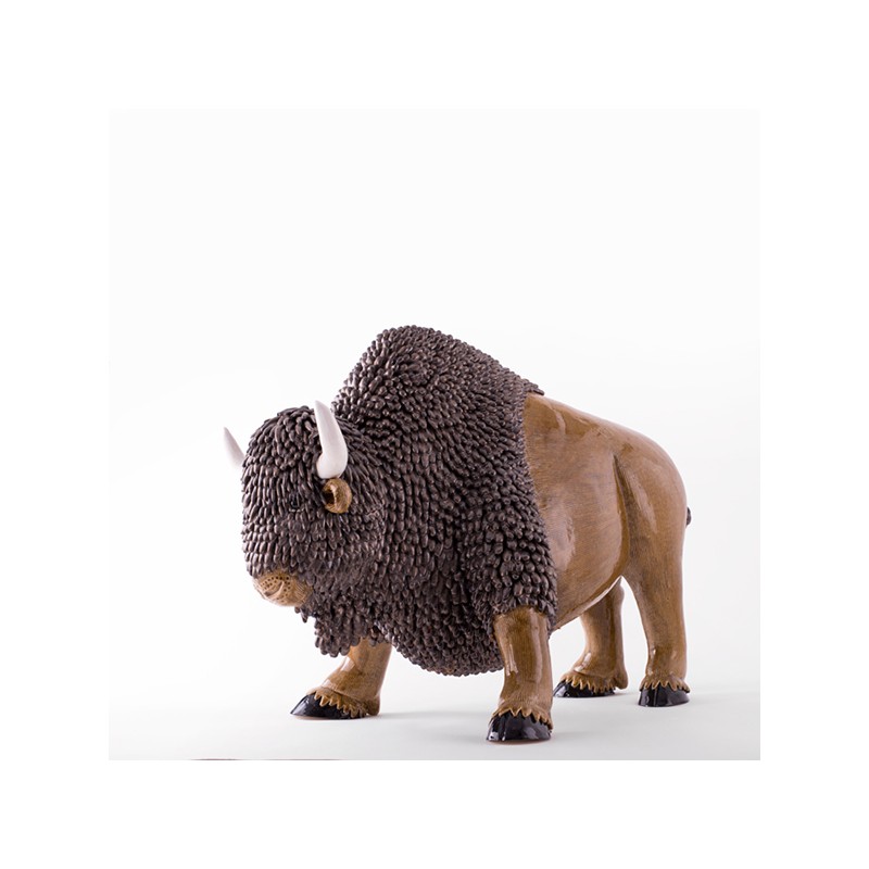 Sculpture céramique bison - Mon Chalet Design